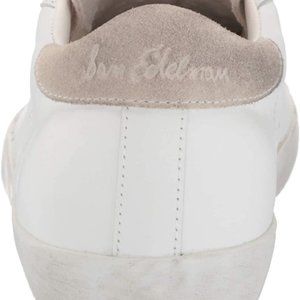 Sam Edelman | Shoes | Sam Edelman Aubrie White Greige Leather Sneakers ...